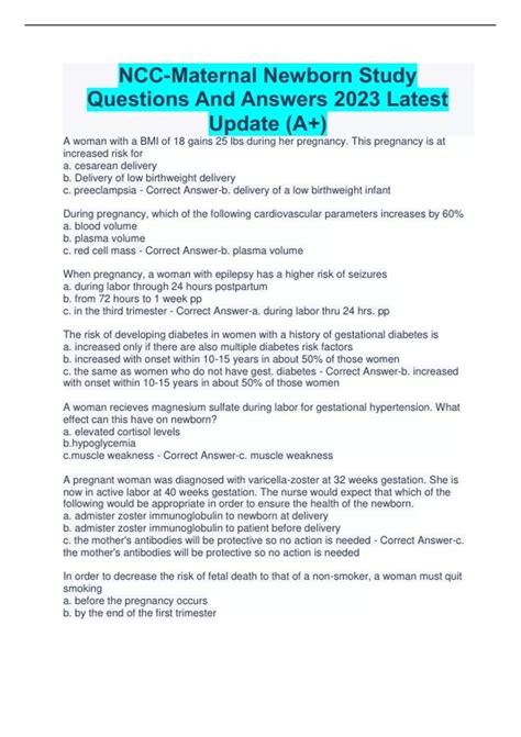 NCAC I And II Exam Part 1 2 Q A 2023 A NCAC I Exam 2023 A NCAC