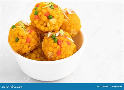 Indian Mithai Jodhpuri Ladoo Also Called Boondi Or Bundi Ladoo Made Of