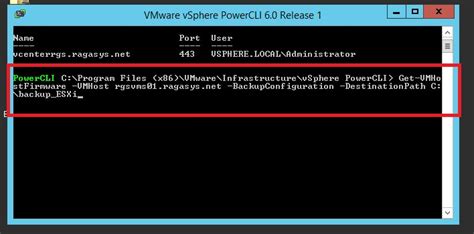 Backup Y Restore De La Configuración De Esxi Con Vmware Vsphere Powercli Ragasys Sistemas