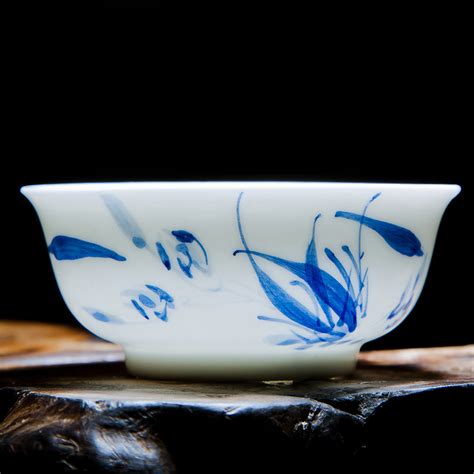 青花瓷茶杯画 青花瓷茶杯瓷壶 大山谷图库
