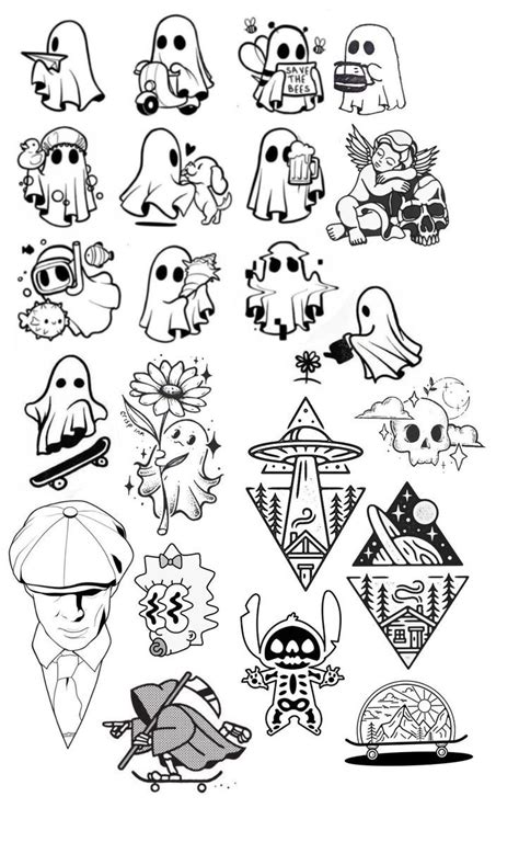 Halloween Tattoo Flash Cute Little Tattoos Tattoo Design Book Ghost
