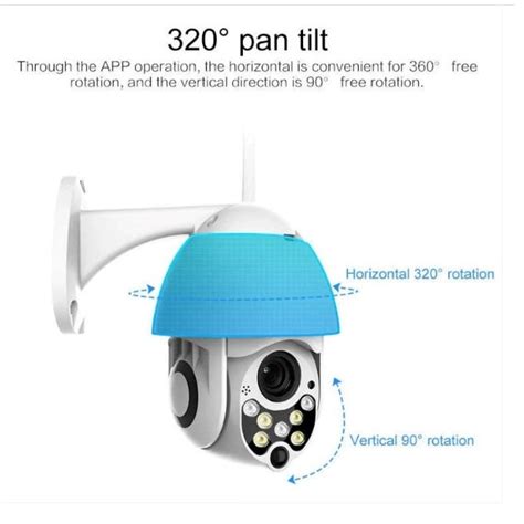 Външна въртяща куполна камера с Wi Fi Full Hd 2mp 1080p Ip66 Сензор за движение Нощно