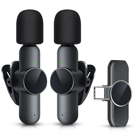 Pack Mini Wireless Microphone Type C For Android Phone RICCHI USB C Tiny Lavalier Microphone