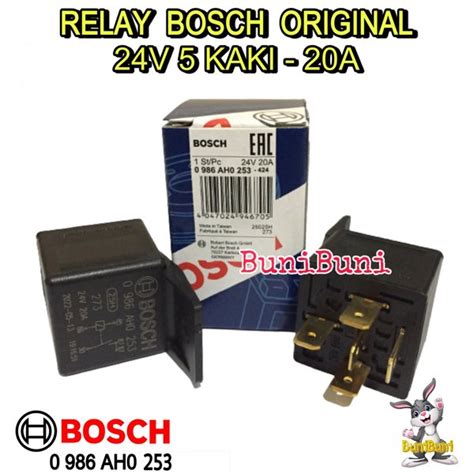 Jual RELAY BOSCH 24V KAKI 5 20A ORIGINAL Untuk Lampu Dan Klakson Mobil