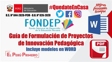 Fondep Guía De Formulación De Proyectos De Innovación Pedagógica Pdf
