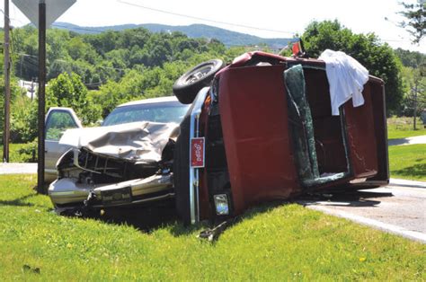 Updated Truck Flips Driver Escapes Injury