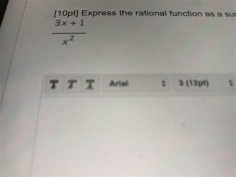 Solved Express The Rational Fuction As A Sum Or Difference