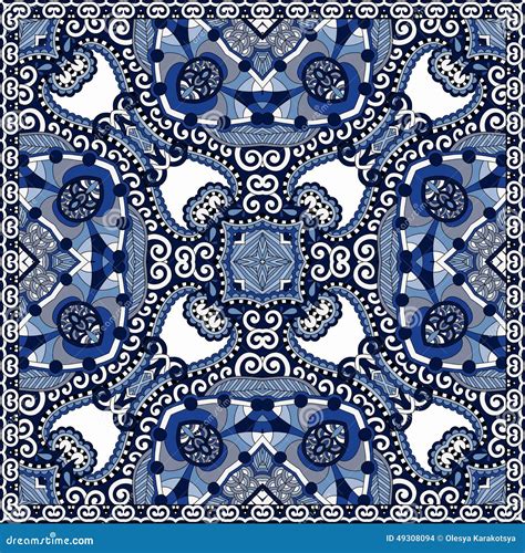 Silk Neck Scarf Or Kerchief Square Pattern Design Stock Vector Illustration Of Fashion