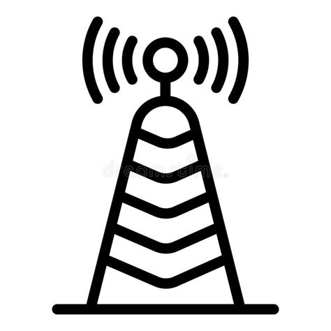 Access Point Icon Outline Style Stock Illustration Illustration Of Network Black 206660691