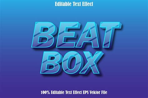 Premium Vector Editable Text Effect Beat Box 3d Emboss Style