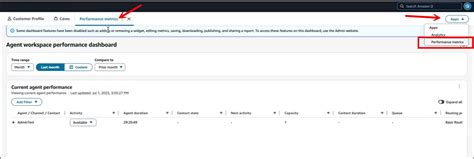 Access The Performance Dashboard Directly In The Agent Workspace