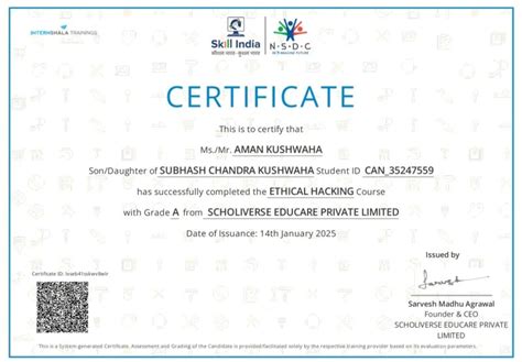 Ethicalhacking Cybersecurity Nsdc Skillindia Vapt Digitalsafety