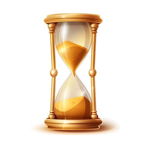 Premium Photo Hourglass With Golden Sand Isolated On White Background