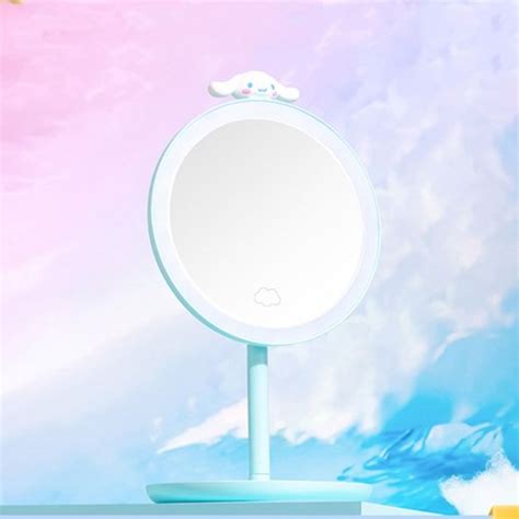 캐릭터월드 산리오 시나모롤 Led 탁상 테이블 화장 메이크업 조명 거울 위시버킷