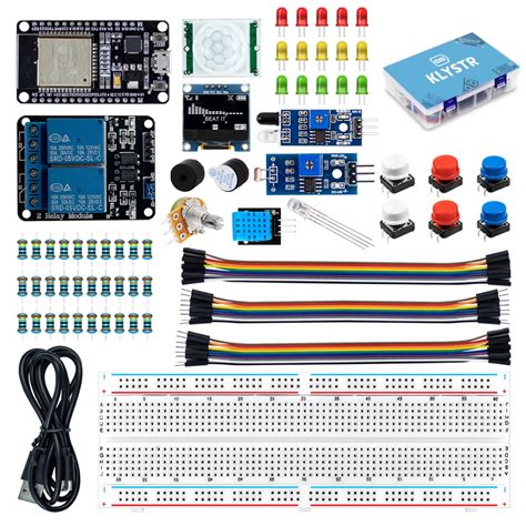 Klystr Esp32 Basic Starter Kit Wifi บลูทูธไร้สาย Iot Development Breadboard Kit ชุดการเรียนรู้