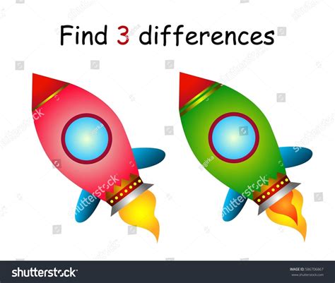 Find 3 Differences Vector Space Stock Vector Royalty Free 586706867