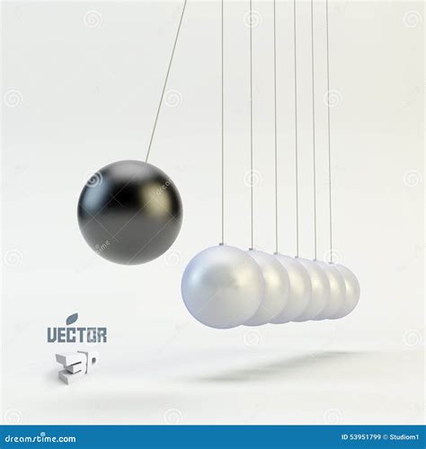 Newtons Cradle Vector Illustration Business D Stock Vector Illustration Of Product