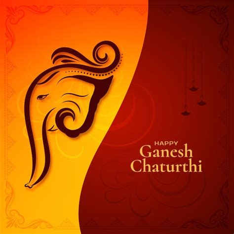Premium Vector Religious Beautiful Happy Ganesh Chaturthi Festival