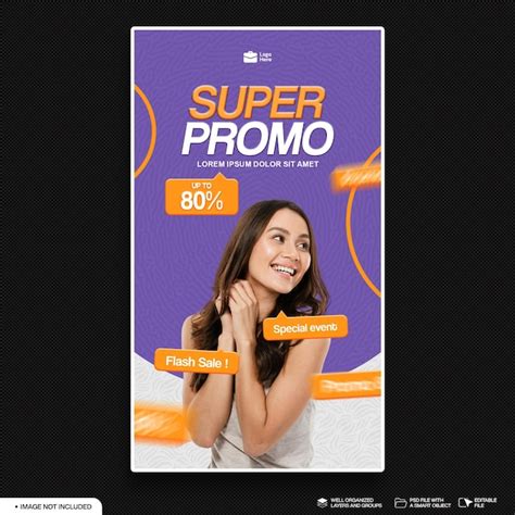 Plantilla de banner de redes sociales súper promocional psd premium