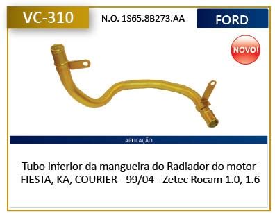 Vc Tubo Refrig Motor Fiesta Ka Courier Zetec Rocam Valclei