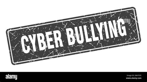 Cyber Bullying Stamp Cyber Bullying Vintage Black Label Sign Stock