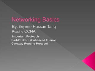 Networking Basics EIGRP PPTX Computer Networking Computing