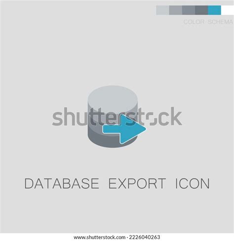 Database Export Icon Set Design Stock Illustration Shutterstock