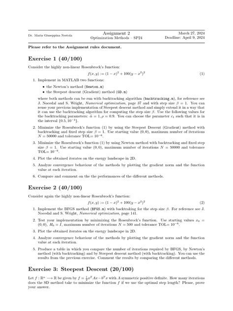 Assignment Pdf Mathematical Optimization Numerical Analysis