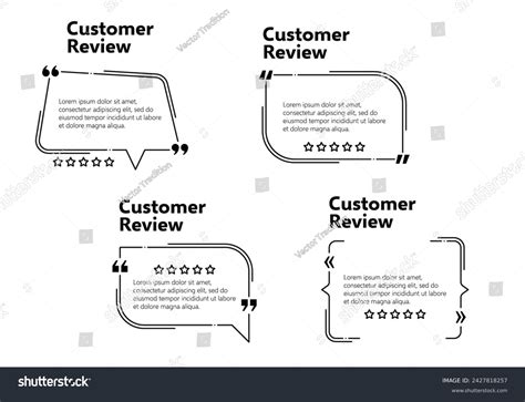 Testimony Review Templates Speech Box Layout Stock Vector Royalty Free