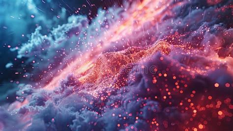 an abstract image depicting cloud computing with glowing digital