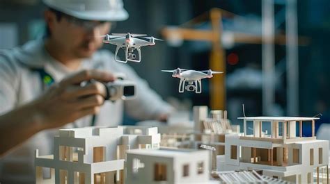 Premium Photo An Architect And Developer Collaborating With Drones To
