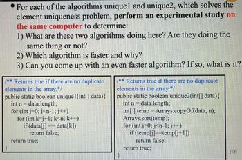 Answered For Each Of The Algorithms Uniquel And Bartleby