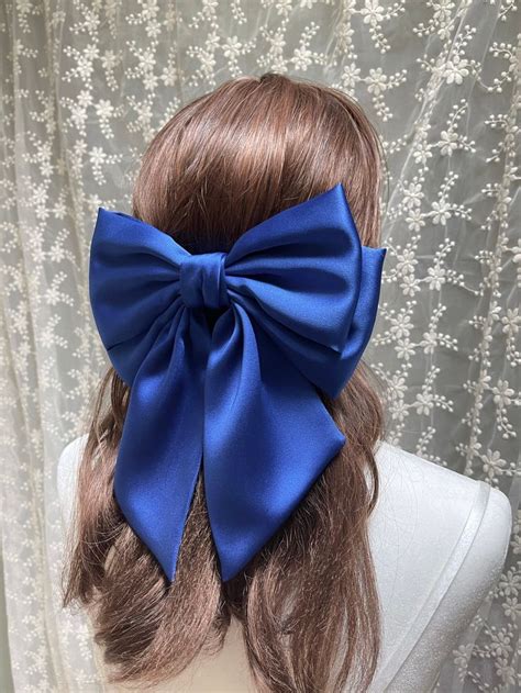 Dark Blue Hair Bow