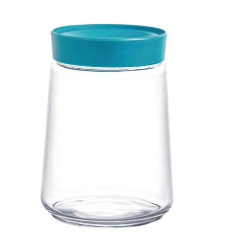 Luminarc Swing Jar 1Lt with Blue Lid Lawazm لوازم