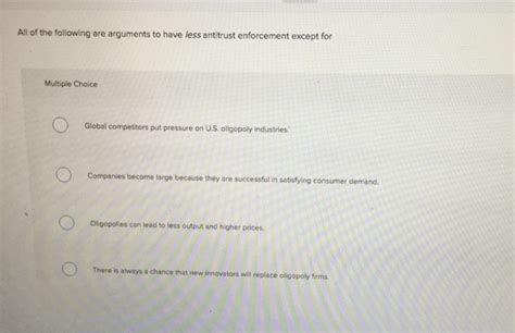 Solved All Of The Following Are Arguments To Have Less