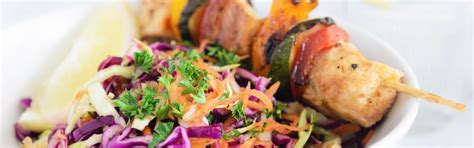 Honey Lime Coleslaw With Chicken Kebabs Grubs Up