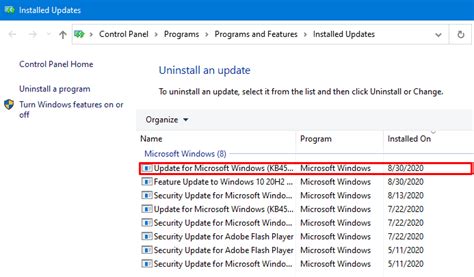 Uninstall Windows Cumulative Update Using Command Prompt