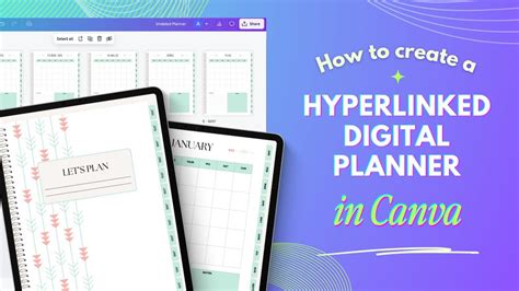 Design Your Own Digital Planner In Canva With Hyperlinked Tabs Youtube