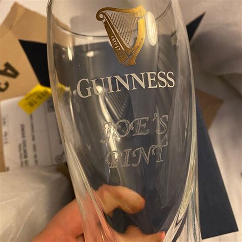 Engraved Pint Guinness Glass Personalised For Dad Or Granddad This