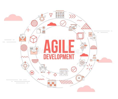 Agile Development Concept With Icon Set Template Banner And Circle