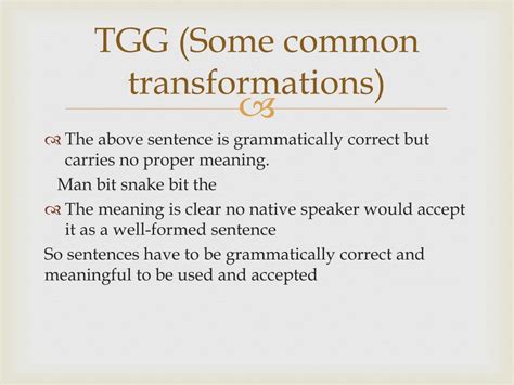 Ppt Transformational Generative Grammar Powerpoint Presentation Free Download Id2606370