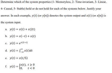 solved determine which of the system properties 1