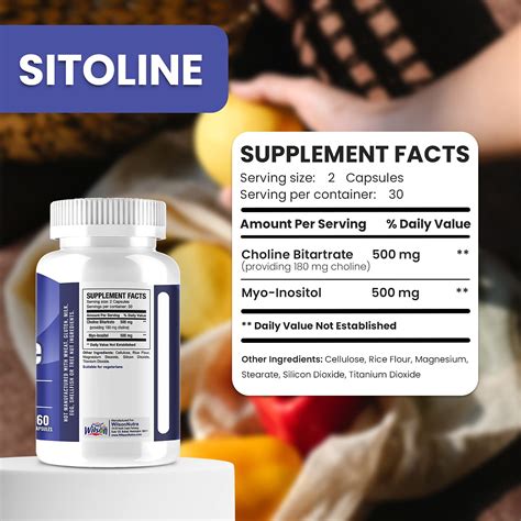 Wilson Nutra Sitoline 60 Capsules Myo Inositol And Choline