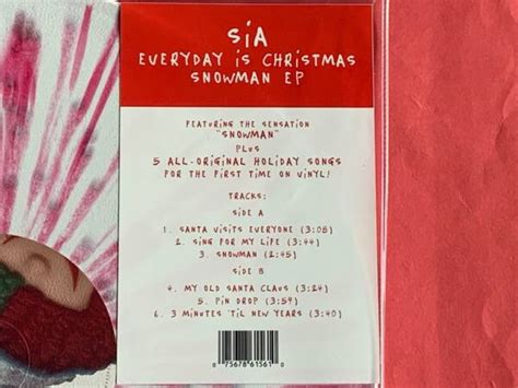 Sia Everyday Is Christmas Snowman Ep 1 Ep Limited Edition