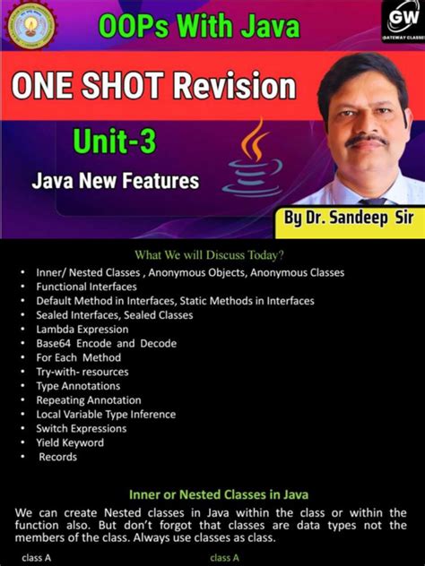 Java U 3 One Shot Notes Pdf