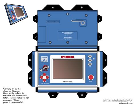Printable Nintendo Ds Papercraft Printable Papercrafts Printable