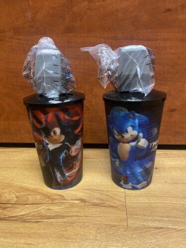 Sonic The Hedgehog 3 Cups 2 With Sonic And Shadow Toppers Regal Brand