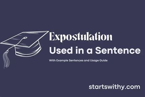 Expostulation In A Sentence Examples 21 Ways To Use Expostulation