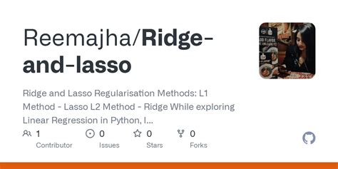 GitHub Reemajha Ridge And Lasso Ridge And Lasso Regularisation
