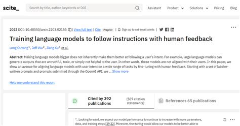 Training Language Models To Follow Instructions With Human Feedback